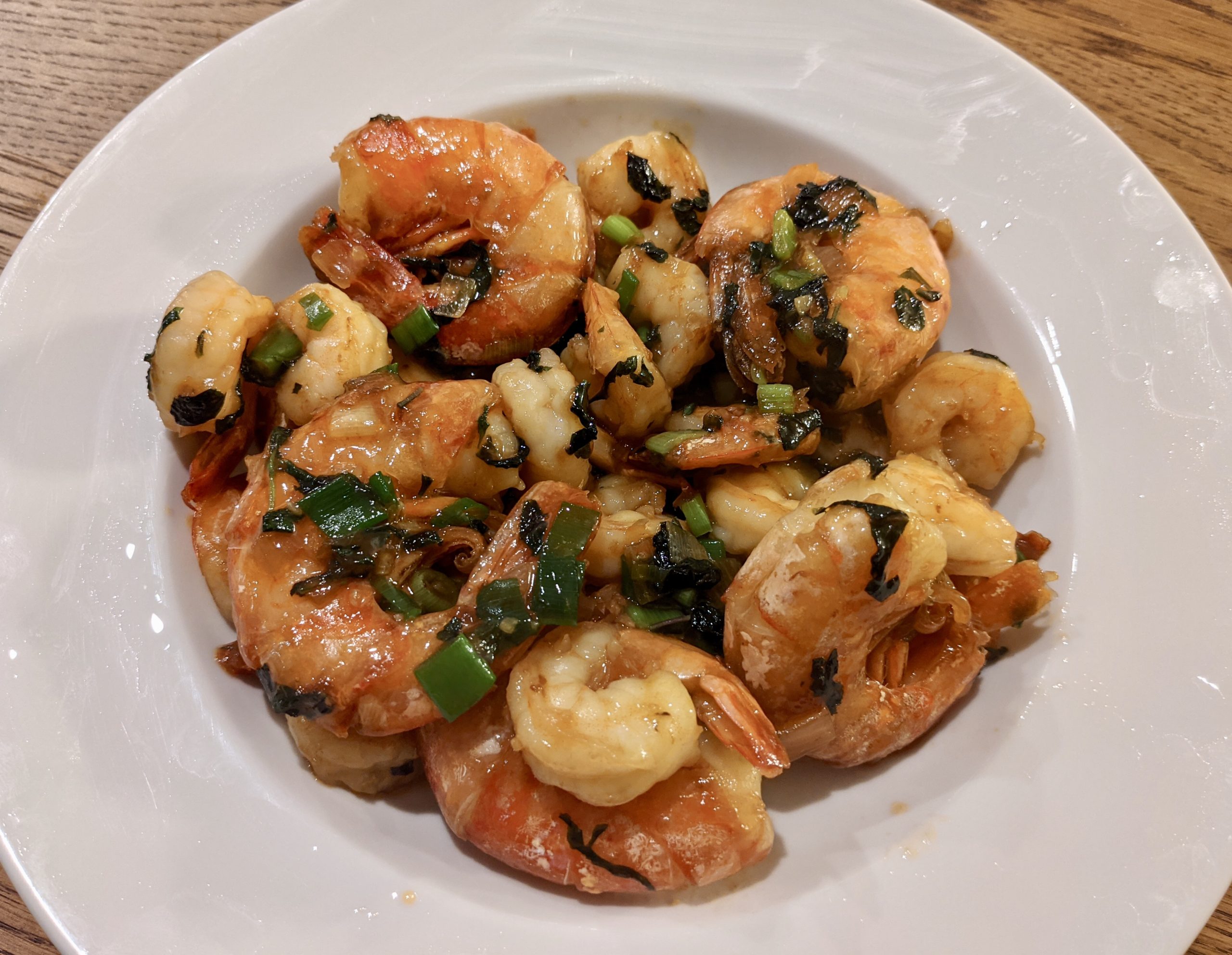 紫蘇炒大蝦 | Stir-fried Shrimp with Shiso – Off the Map